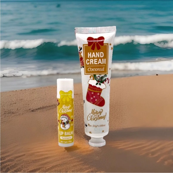 Miss Faxtorx | Skincare | Miss Factorx Holiday Themed Set Coconut Hand Cream Turmeric Lip Balm ...